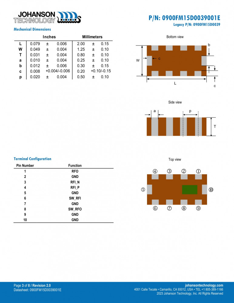0900FM15D0039E technical document page 3