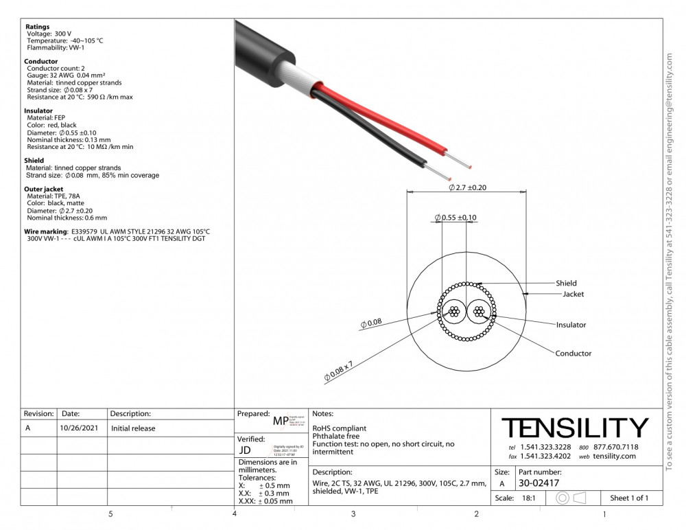 Tensility International 30-02417 technical drawing preview