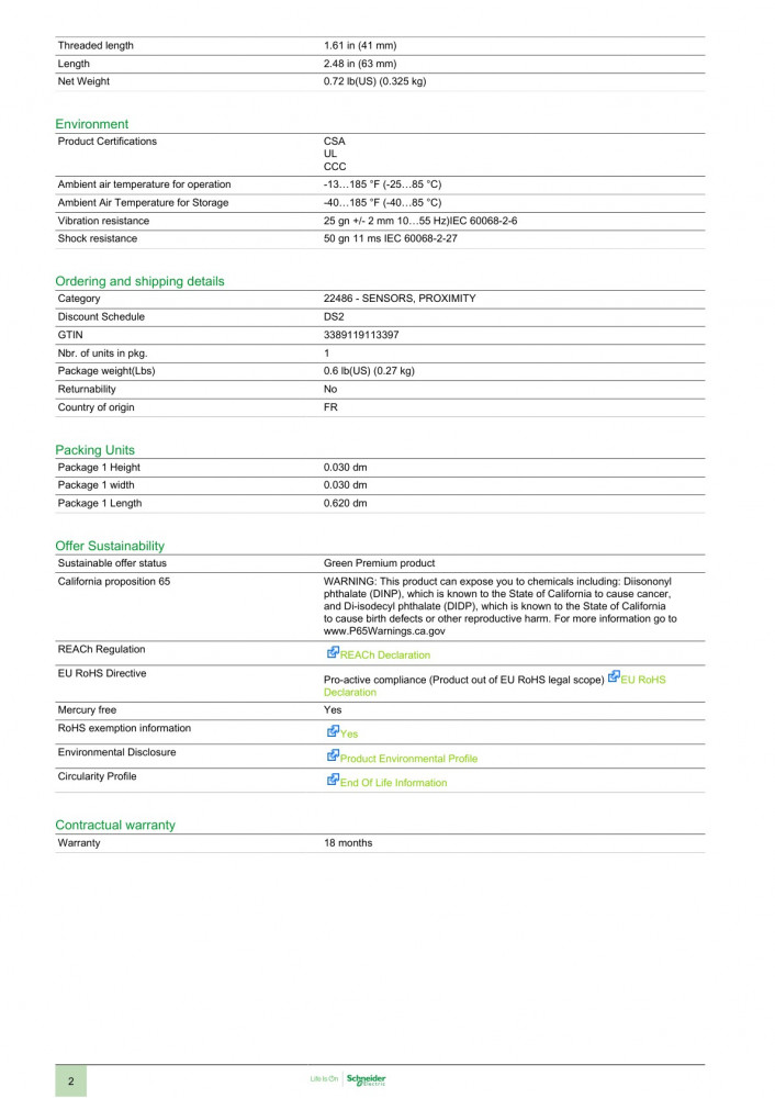 XS230SAMAL5 technical document page 2