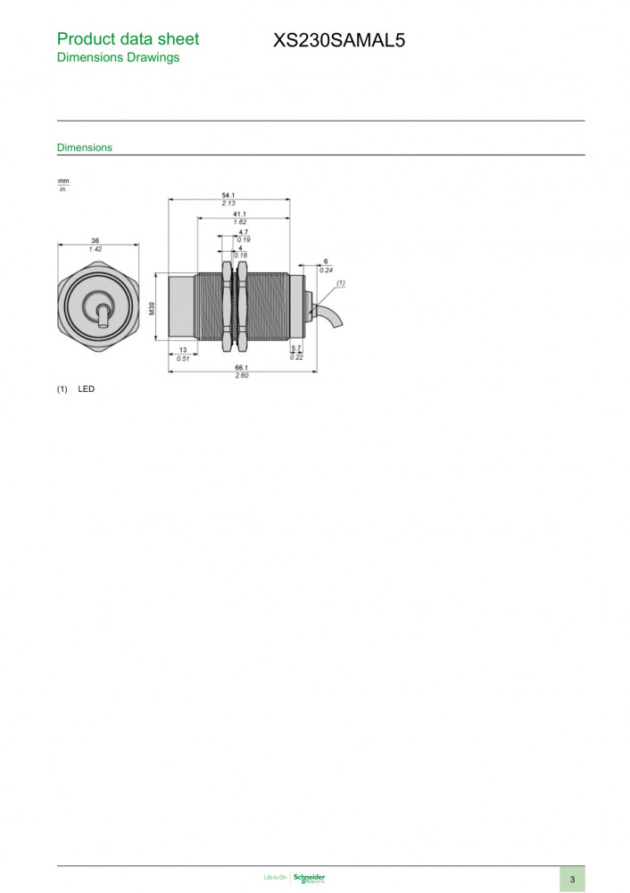 XS230SAMAL5 technical document page 3