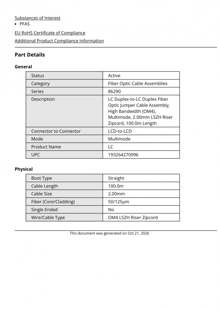 MOLEX 885379600 product drawing, page 2