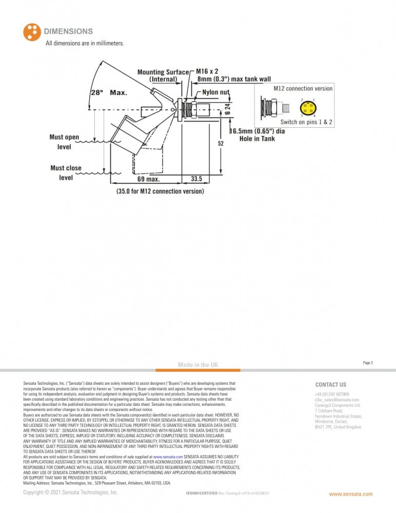 RSF16HFP technical document page 3