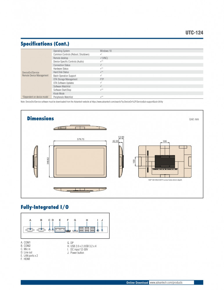 UTC-124I3 technical document page 2