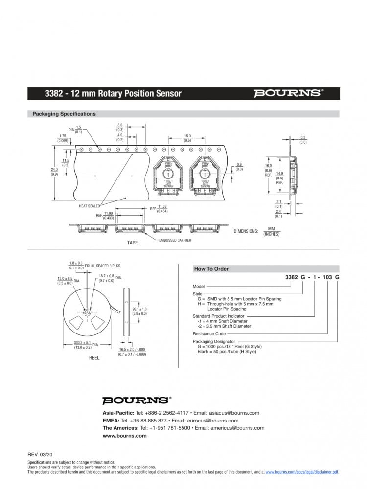 Bourns 3382H-2-103 datasheet page 3