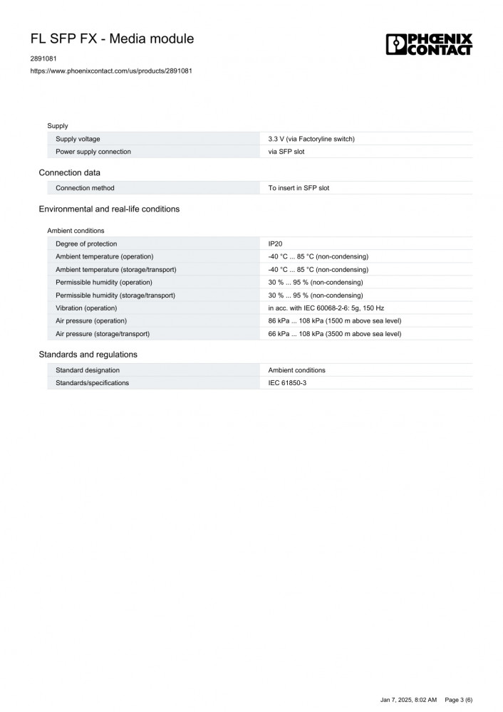 Phoenix Contact 2891081 technical document page 3