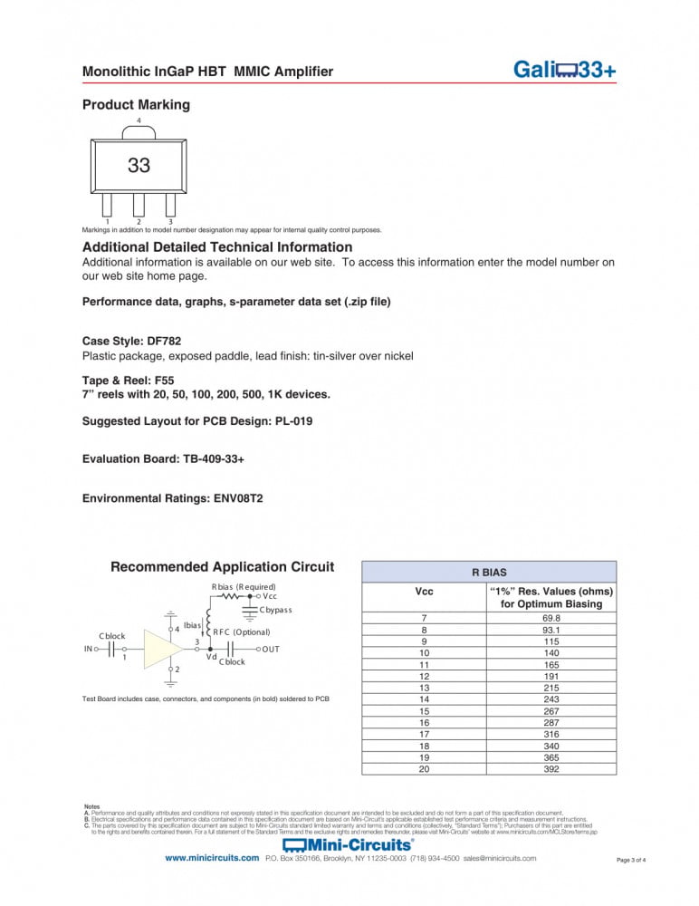 GALI-33+ datasheet page 3