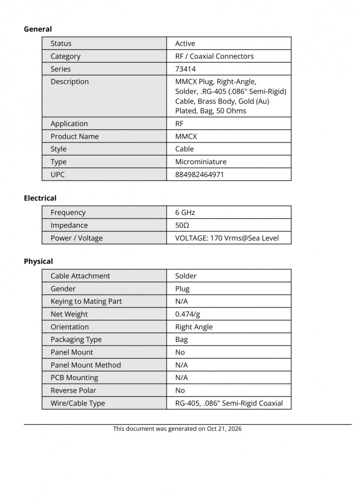 Product document image 2 for MOLEX 734152160