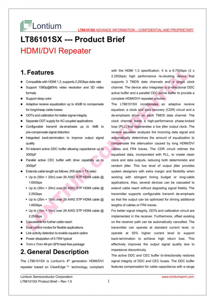 LT86101SX document page image 1