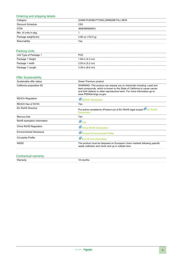 XB4FW31G5 technical document page 3