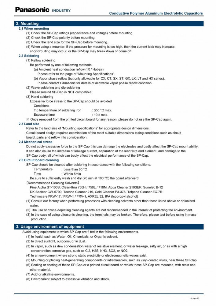 PANASONIC SX series document page 6