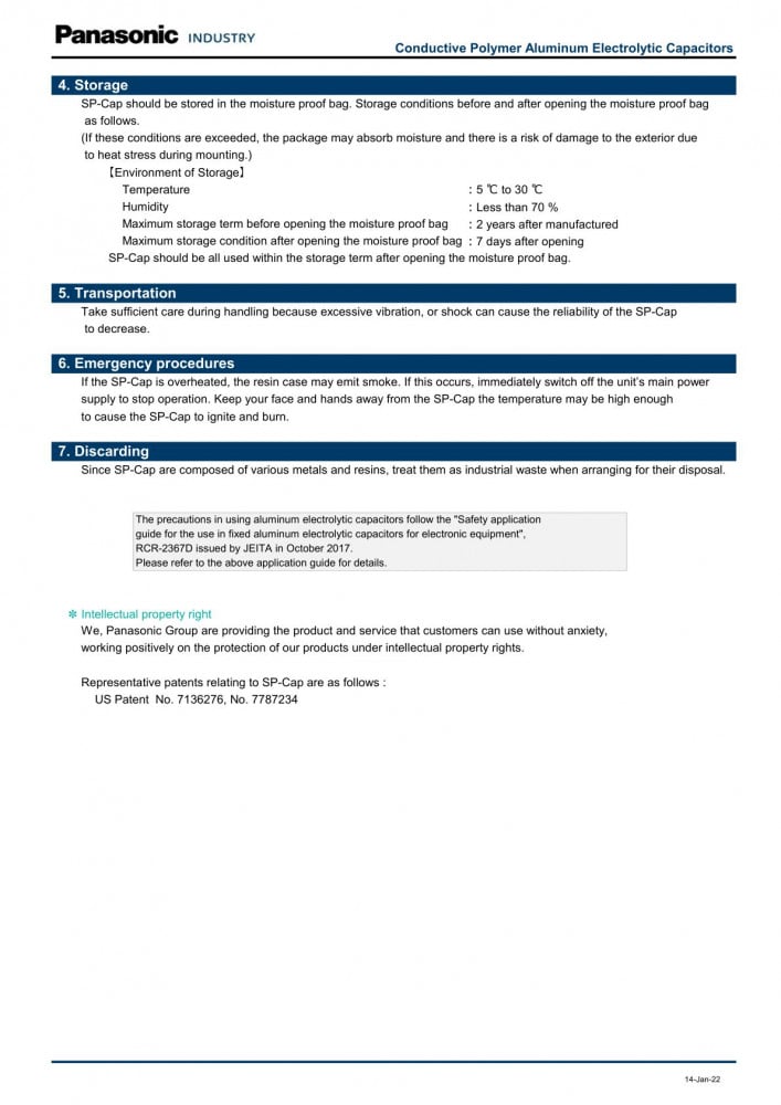 PANASONIC SX series document page 7