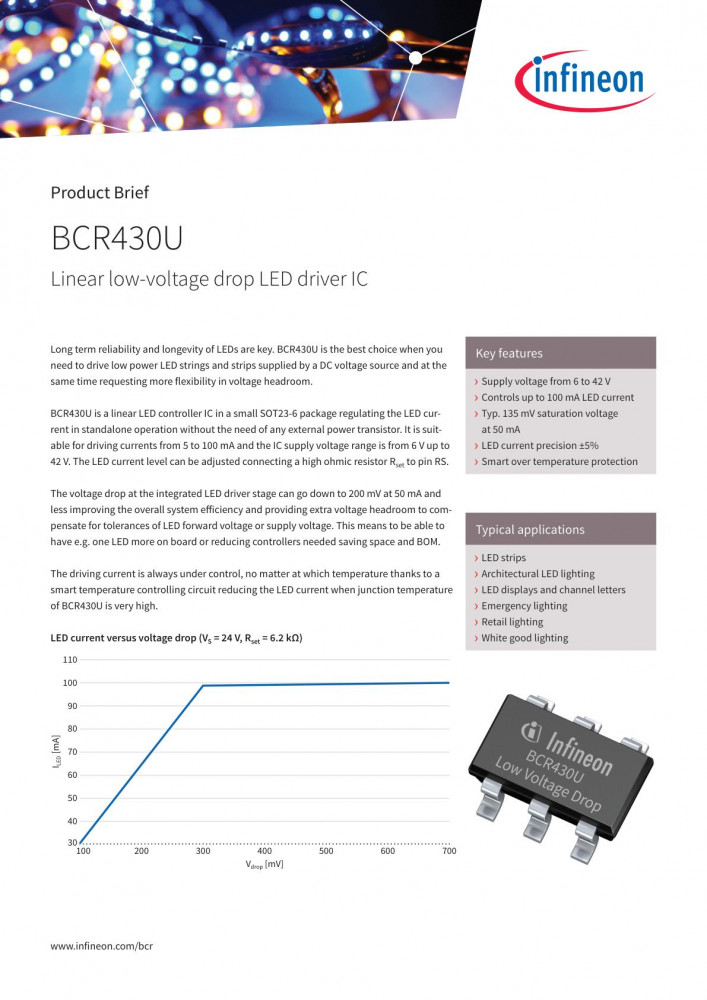 BCR430U product brief page 1