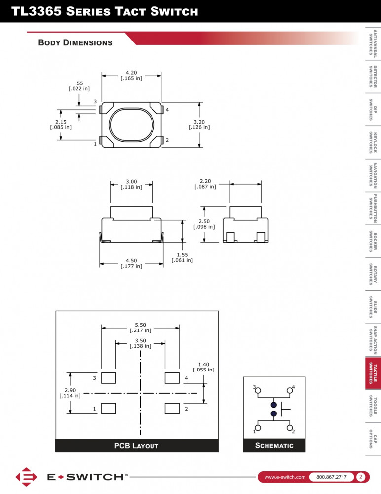 TL3365 series technical document, page 2