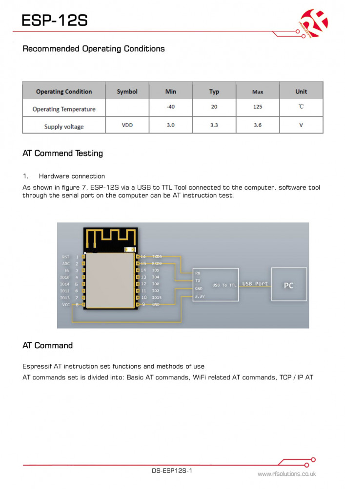ESP-12SR technical document page 10