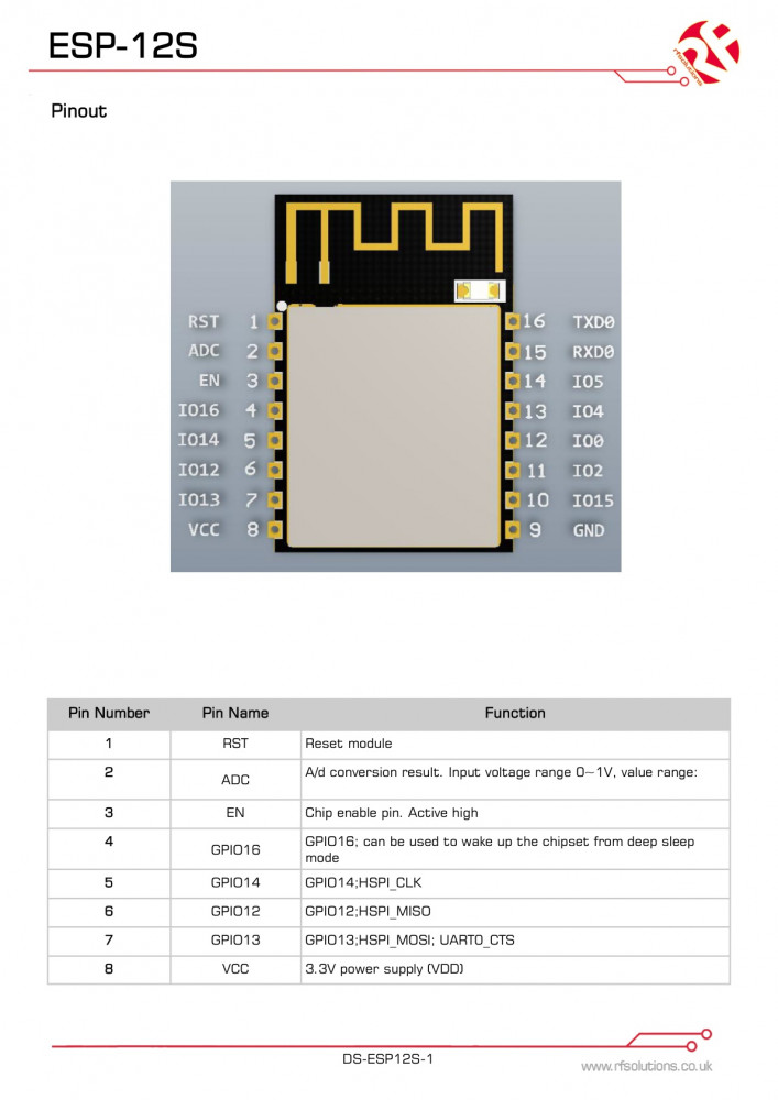 ESP-12SR technical document page 4