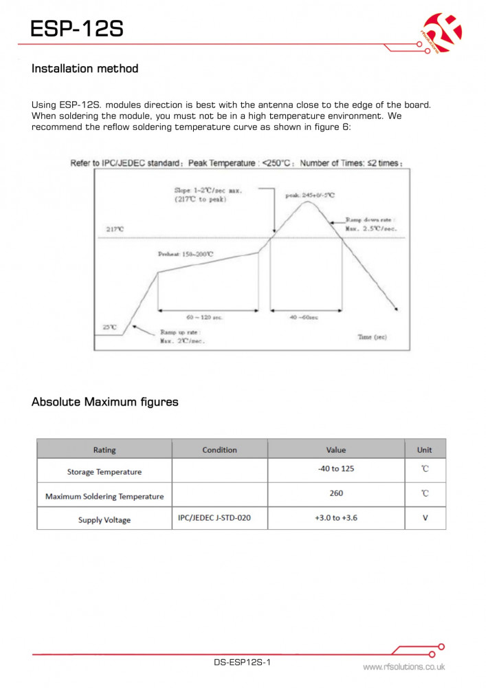 ESP-12SR technical document page 9