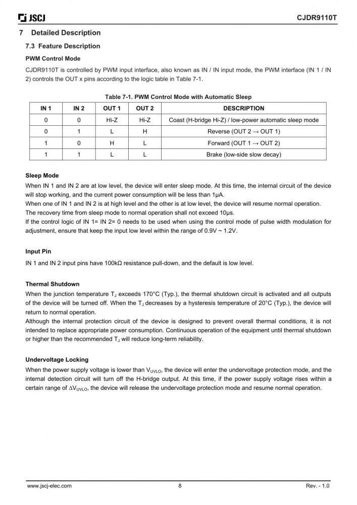CJDR9110T datasheet page 8