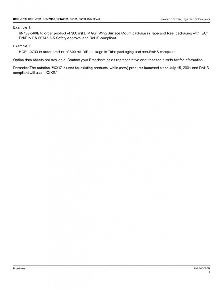 HCNW139 datasheet page 4