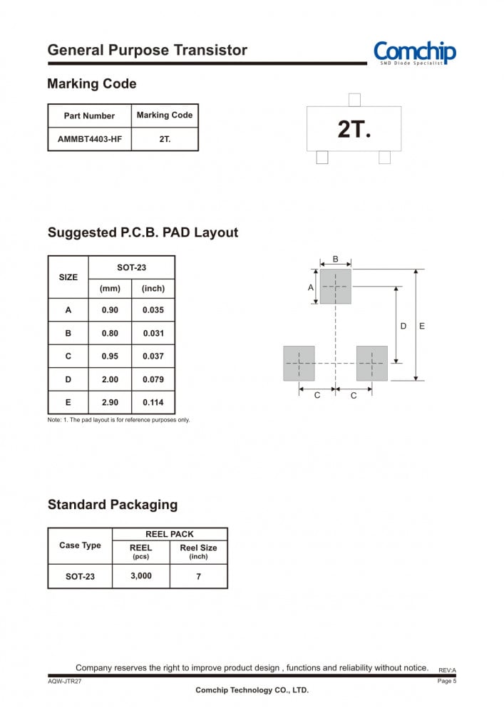 AMMBT4403-HF datasheet page 5