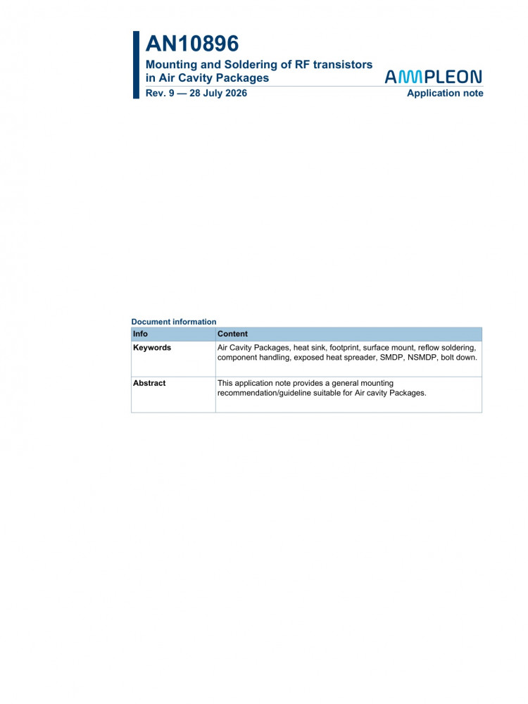 Ampleon mounting application note, page 1