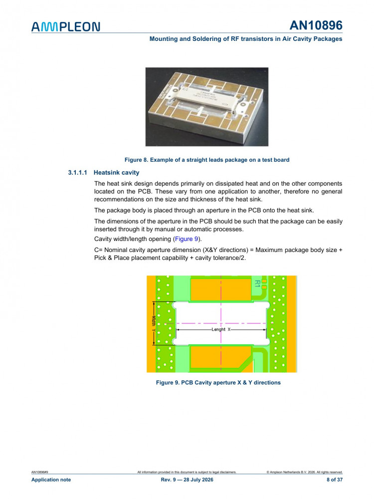 Ampleon mounting application note, page 8