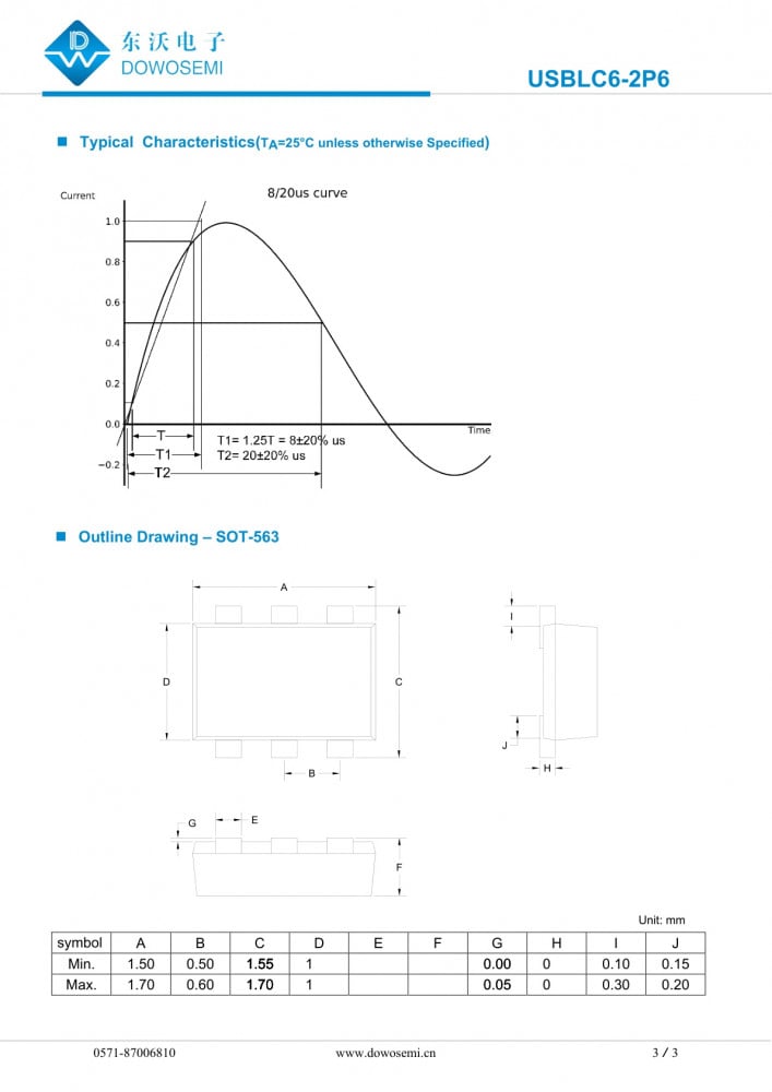 USBLC6-2P6 datasheet page 3