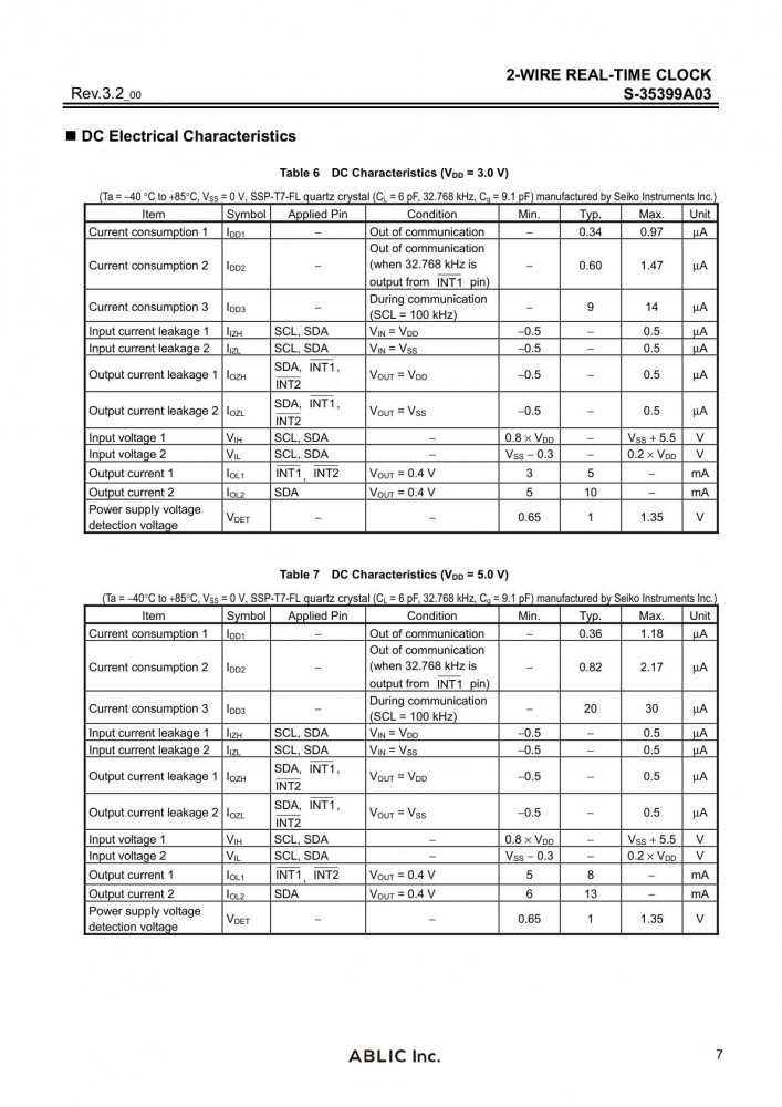 S-35399A03 datasheet page 7