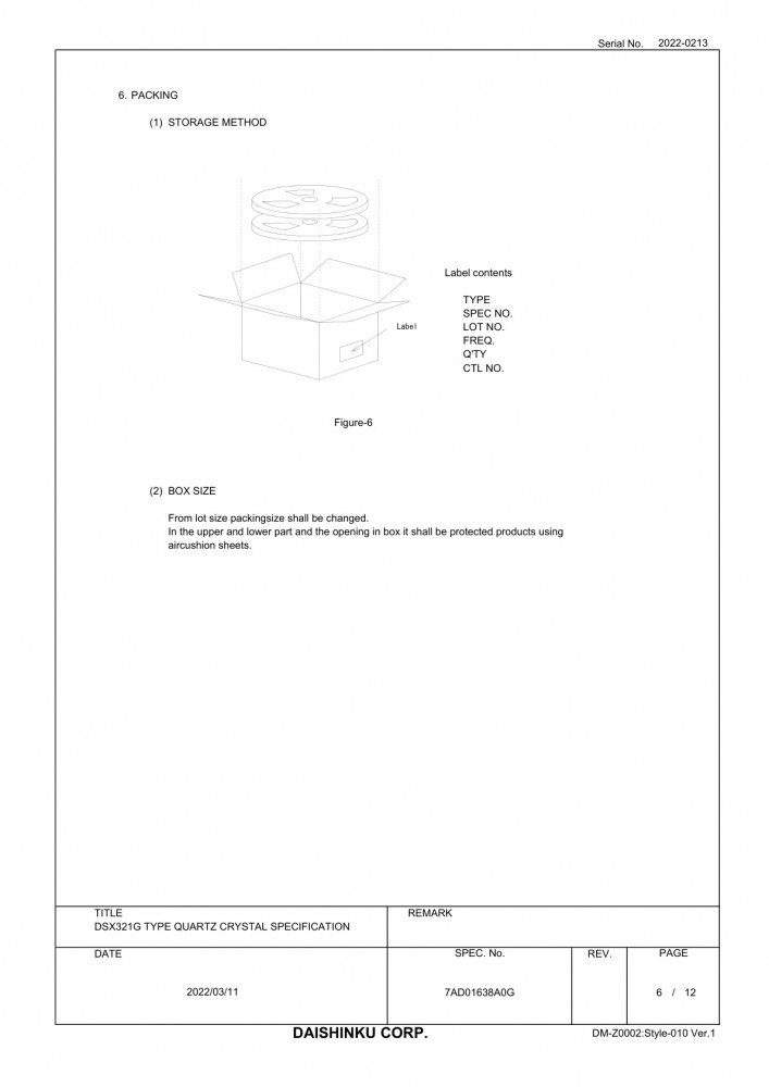 KDS 7AD01638A0G specification page 7