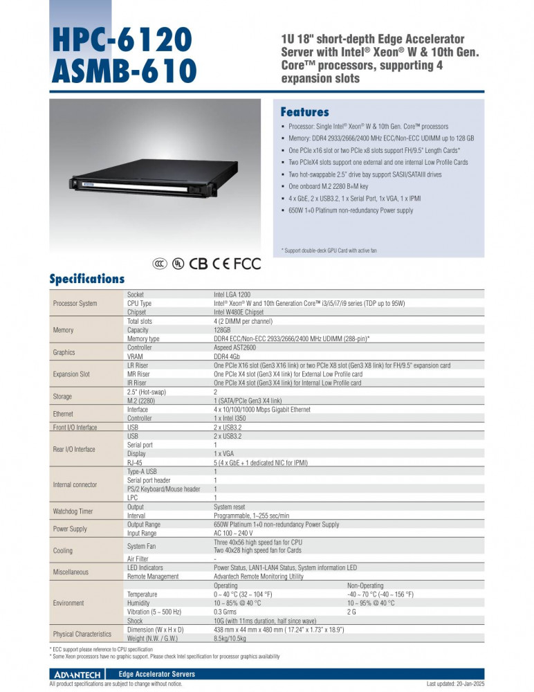 HPC-6120 and ASMB-610 product document page 1
