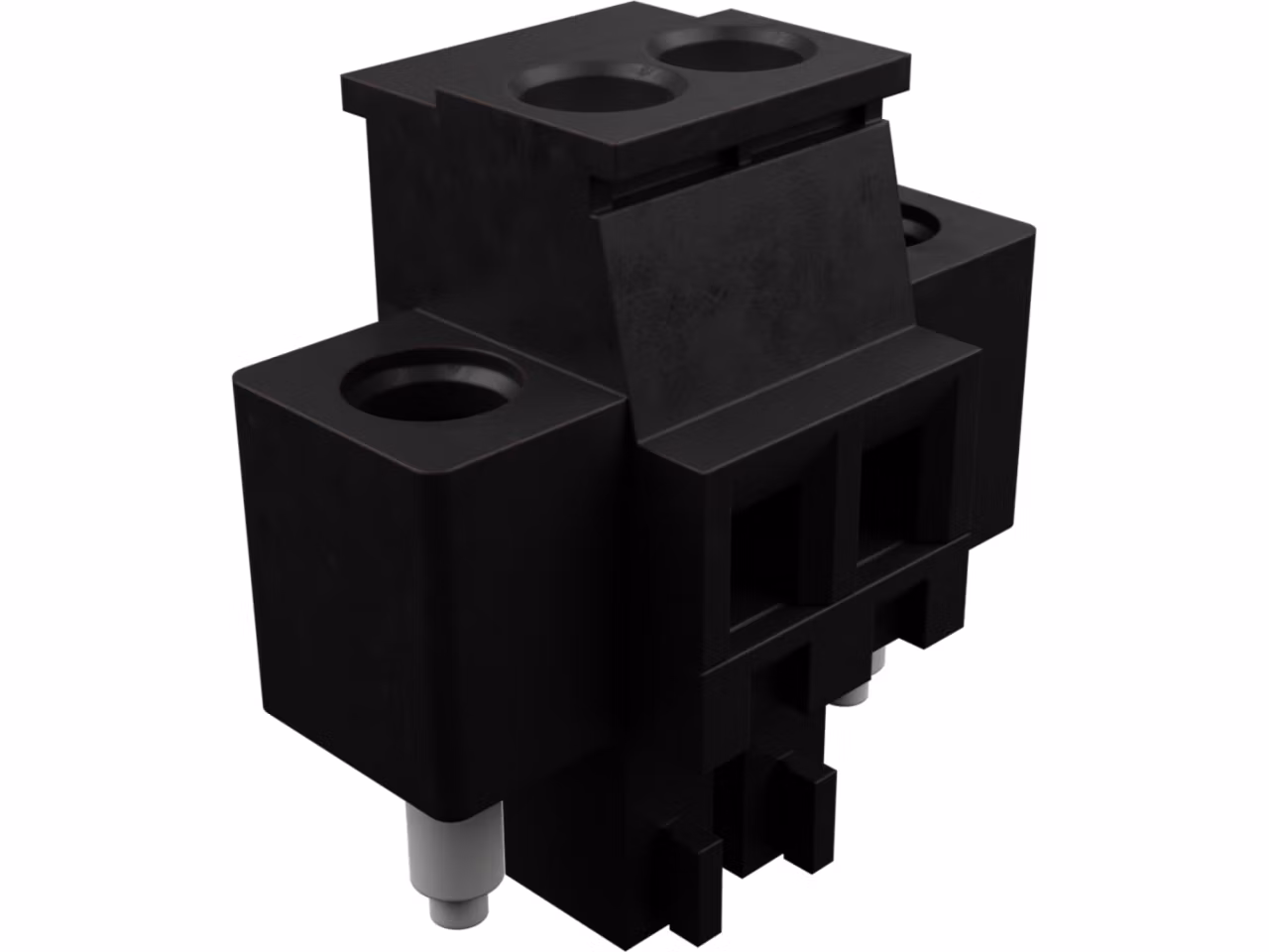 3.81mm Pitch Eurostyle Vertical Plug, with Retention Screws and Reverse Imprinting, Front Wire Entry, Black, 2 Circuits for sale
