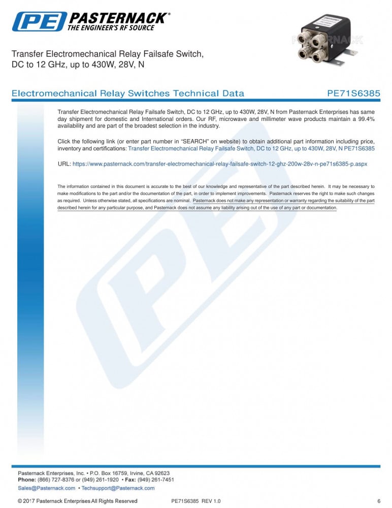PE71S6385 datasheet page 6
