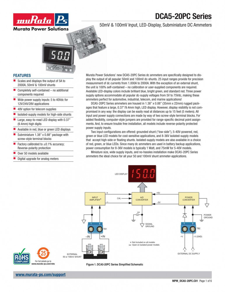 DCA5-20PC technical document page 1