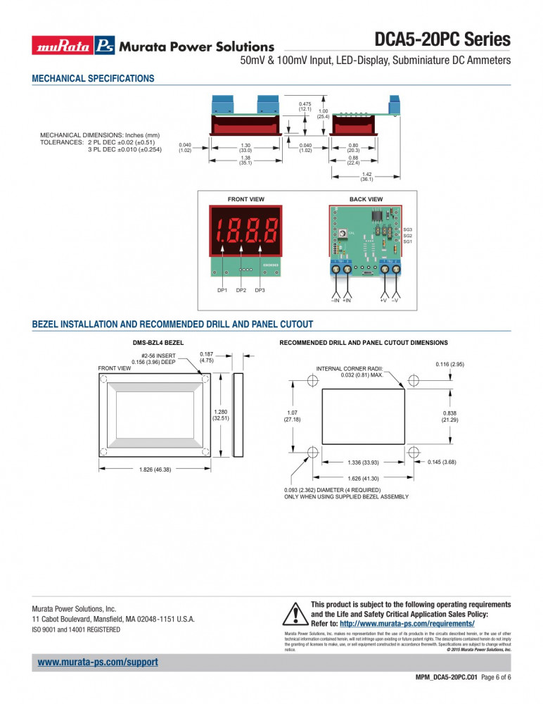 DCA5-20PC technical document page 6