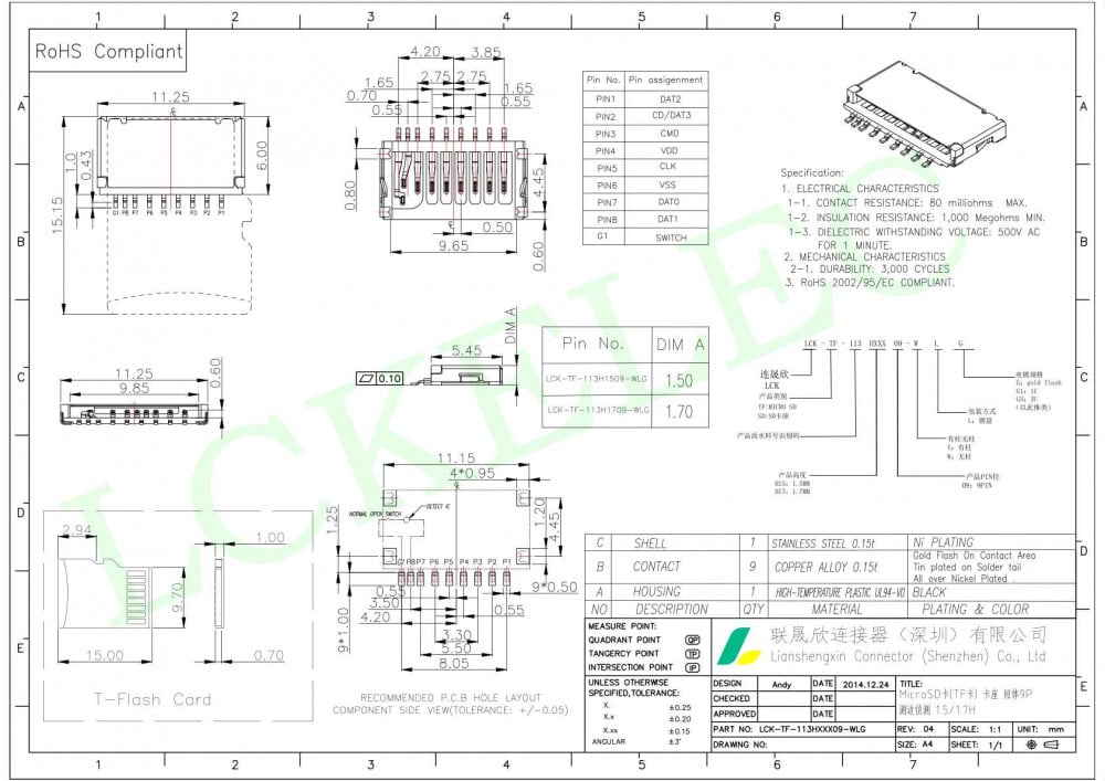 LCK-TF-113H1509-WLG technical document