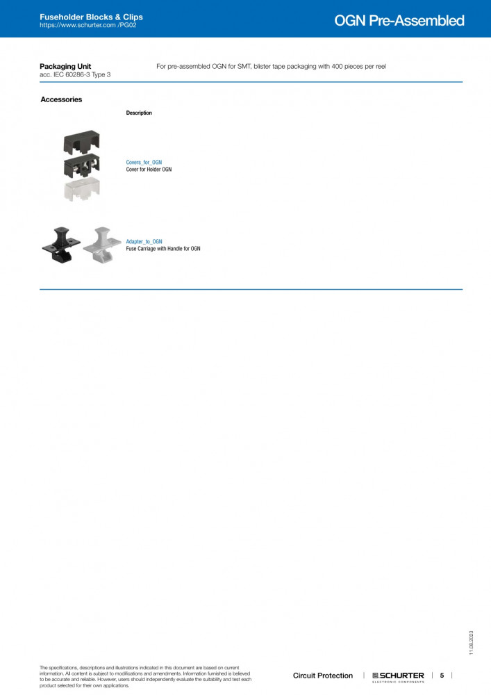 SCHURTER 0031.8222 technical document page 5