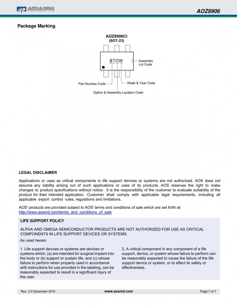 AOZ8906CI datasheet page 7