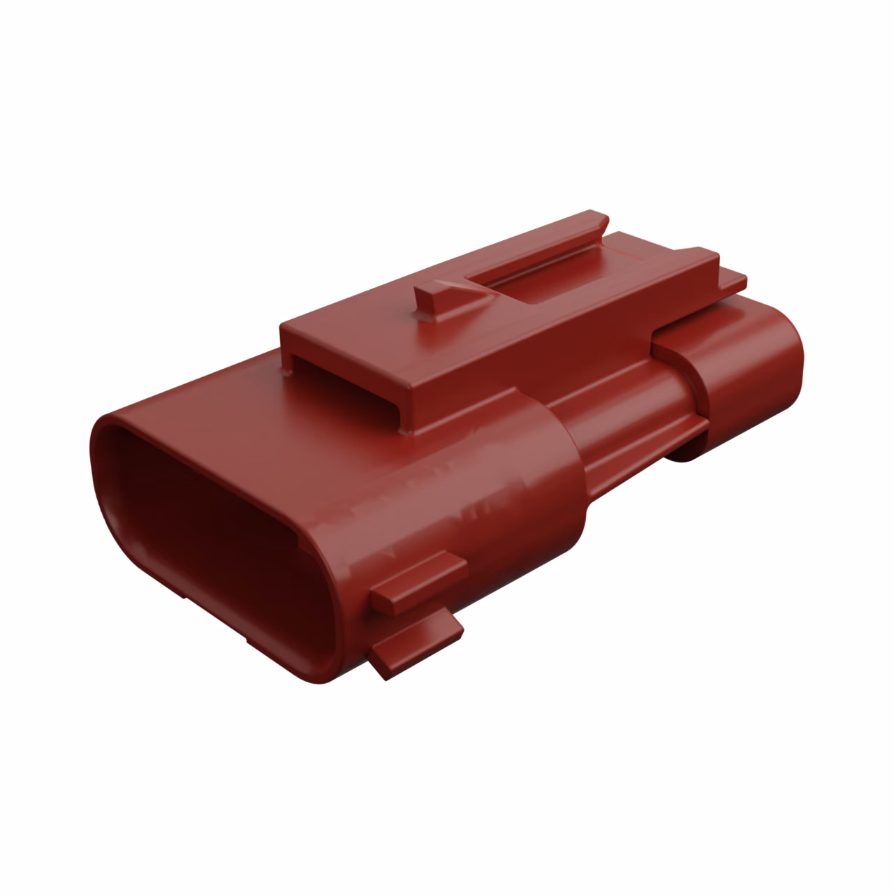 Squba Sealed Plug Assembly with Clipslot, 1.80mm Pitch, Single Row, 8 Circuits, Red for sale