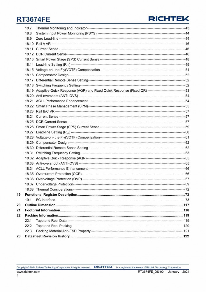 RT3674FE datasheet preview, page 4