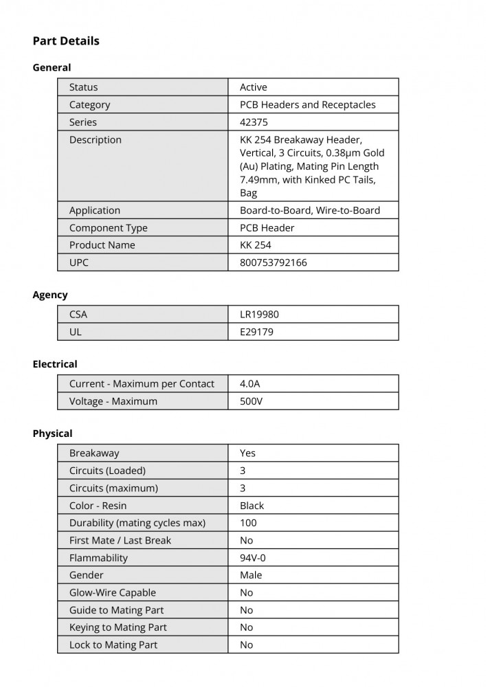 MOLEX 22285035 technical document preview, page 2