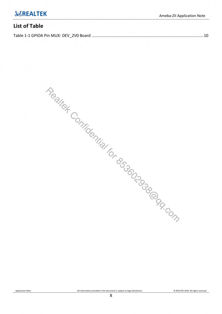 Ameba-ZII DEV manual page 8