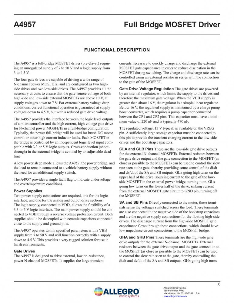 A4957SESTR-T datasheet page 6