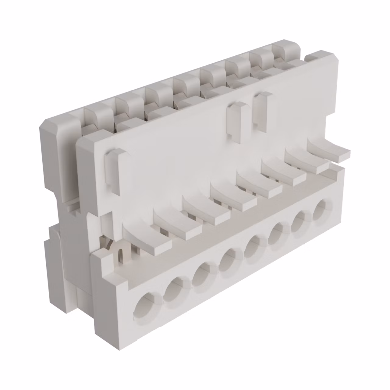 Appli-Mate RAST 2.5 Female Connector, 2.50mm Pitch, 8 Circuits, Positions B, C, D, G, H & I Removed, Open Endwalls for sale