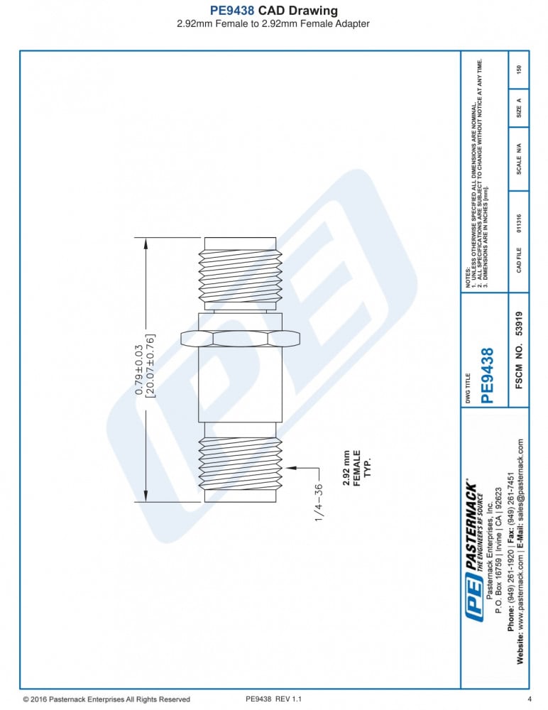 PE9438 technical document page 4
