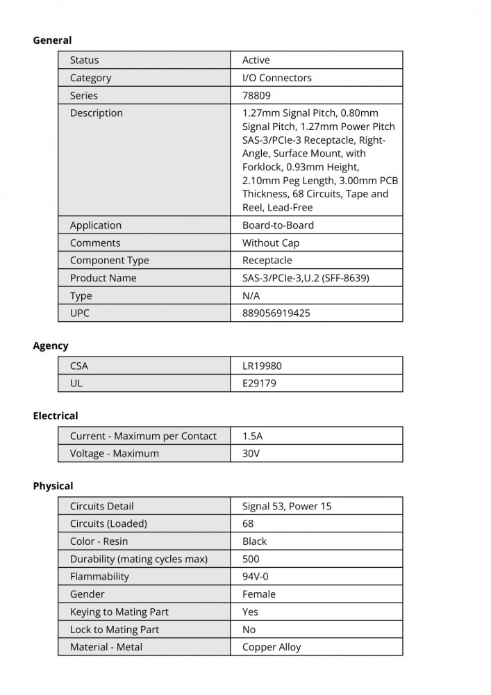 MOLEX 788090002 technical document page 2