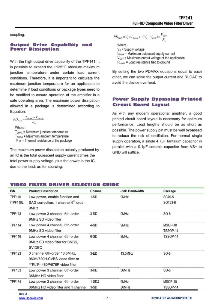 TPF141-TR datasheet page 7