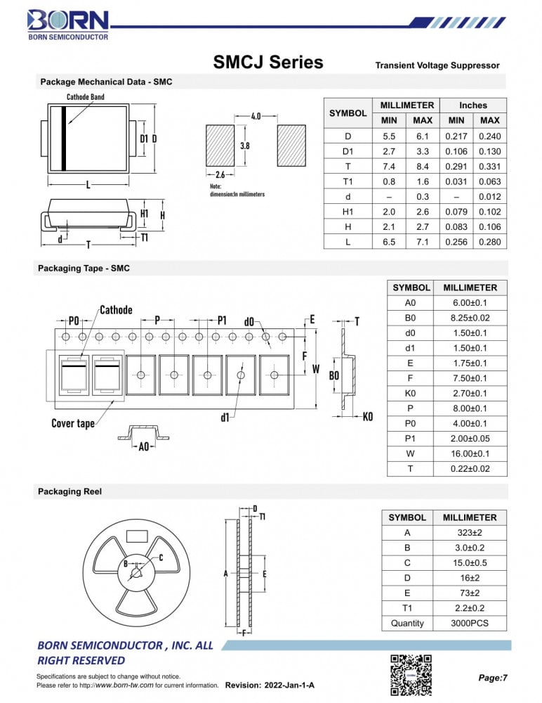 BORN SMCJ24A datasheet page 7