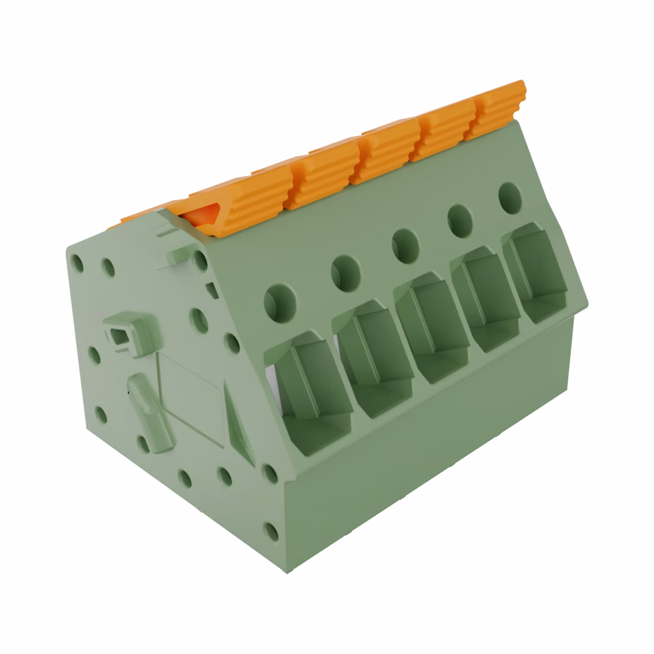 5.00mm Pitch Lever Activated Fixed Mount PCB Terminal Block, 35° Wire Entry, 5 Circuits for sale
