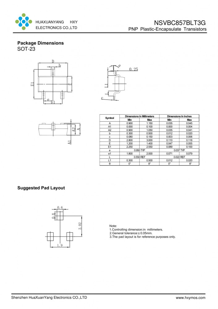 NSVBC857BLT3G-HXY datasheet page 4