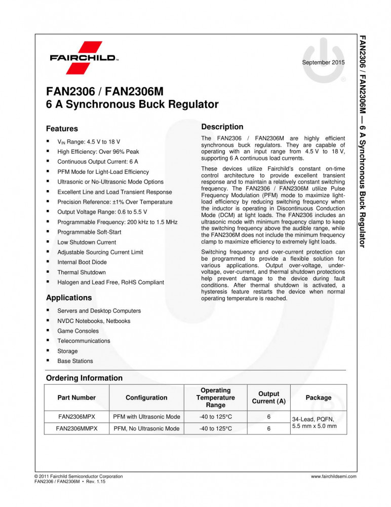 FAN2306 datasheet page 2