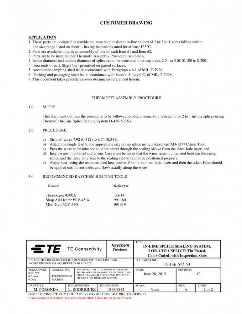 TE Connectivity D-436-53 customer drawing page 2